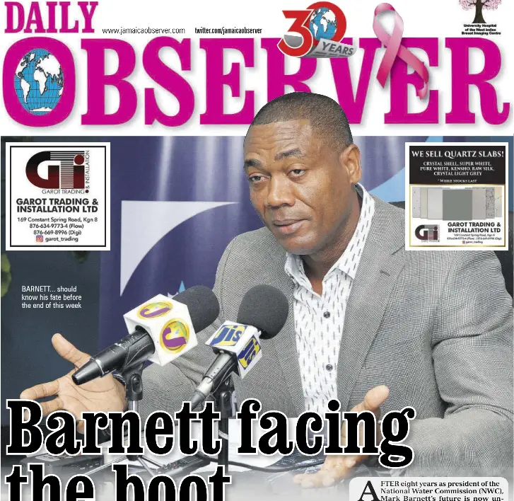 Barnett facing the boot - PressReader