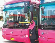 Women-only pink bus service launched - PressReader