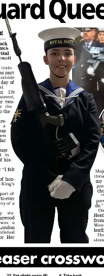 Navy recruit ‘honoured’ to guard Queen at service - PressReader