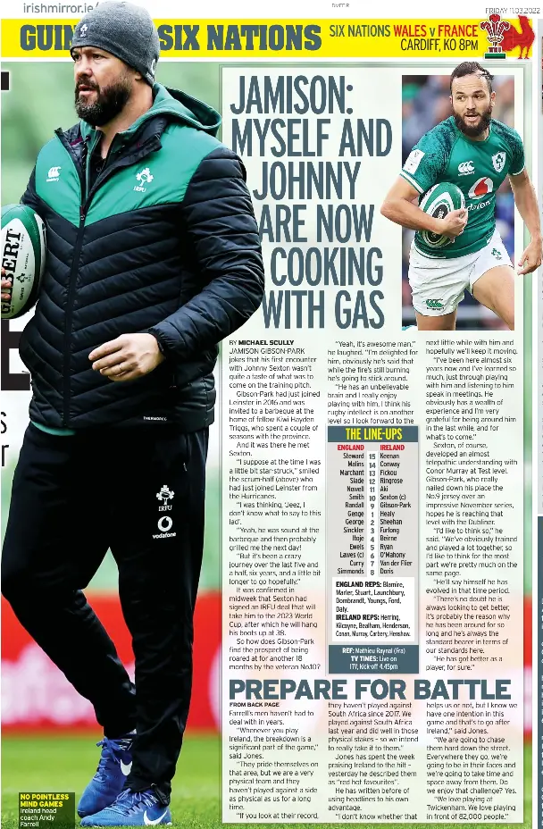 JAMISON: MYSELF AND JOHNNY ARE NOW COOKING WITH GAS - PressReader