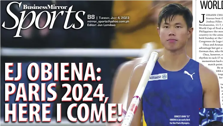 EJ OBIENA: PARIS 2024, HERE I COME! - PressReader