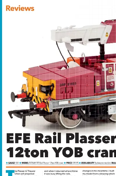 EFE Rail Plasser 12ton YOB crane - PressReader