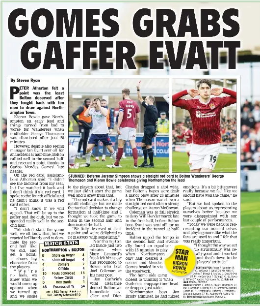 GOMES GRABS POINT AFTER GAFFER EVATT IS DISMISSED - PressReader