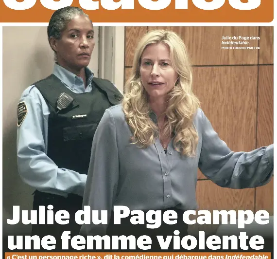 Julie du Page campe une femme violente - PressReader