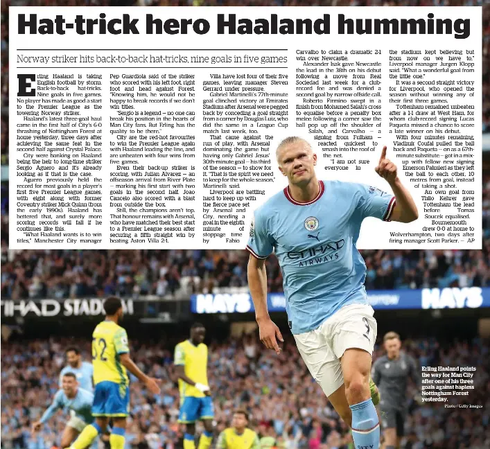 Hat-trick hero Haaland humming - PressReader