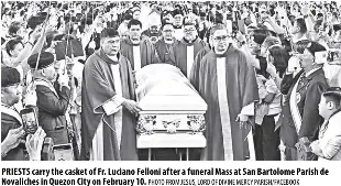 Fr. Luciano Felloni laid to rest, honored for service to Church ...