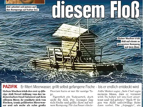 Teenager überlebt 49 Tage auf diesem Floß - PressReader