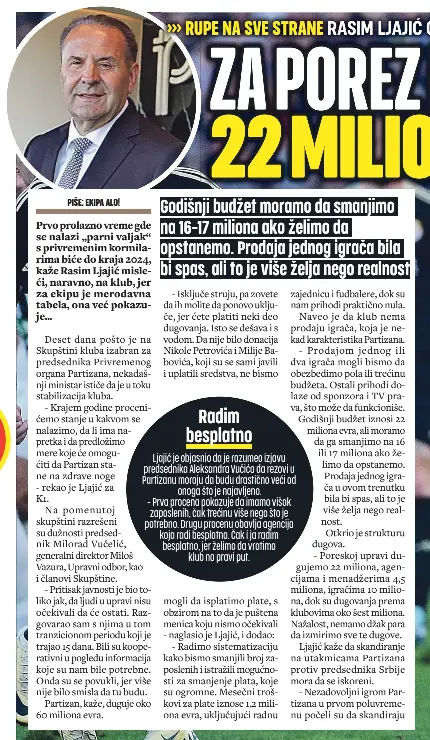 ZA POREZ DUGUJEMO 22 MILIONA EVRA! - PressReader