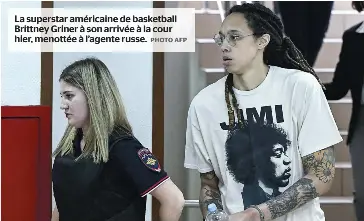 Brittney Griner fait face à la justice russe - PressReader