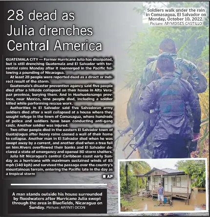 28 dead as Julia drenches Central America - PressReader