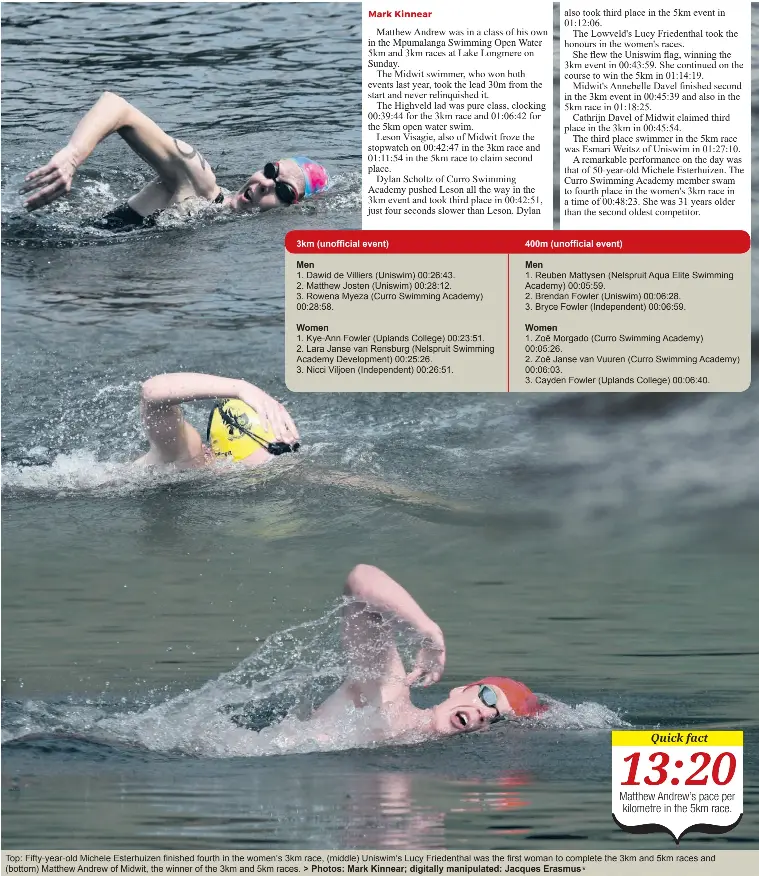 Swimmers conquer Longmere - PressReader