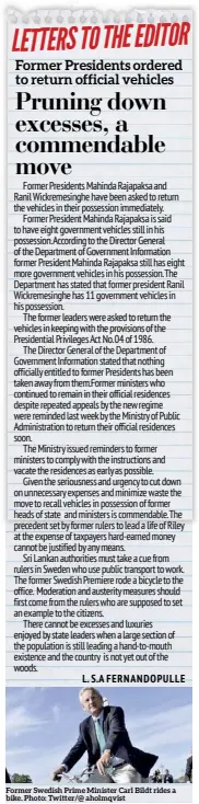 Pruning down excesses, a commendabl­e move - PressReader