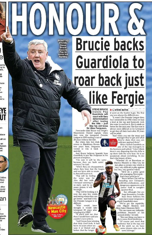 HONOUR & Brucie backs Guardiola to roar back just like Fergie - PressReader