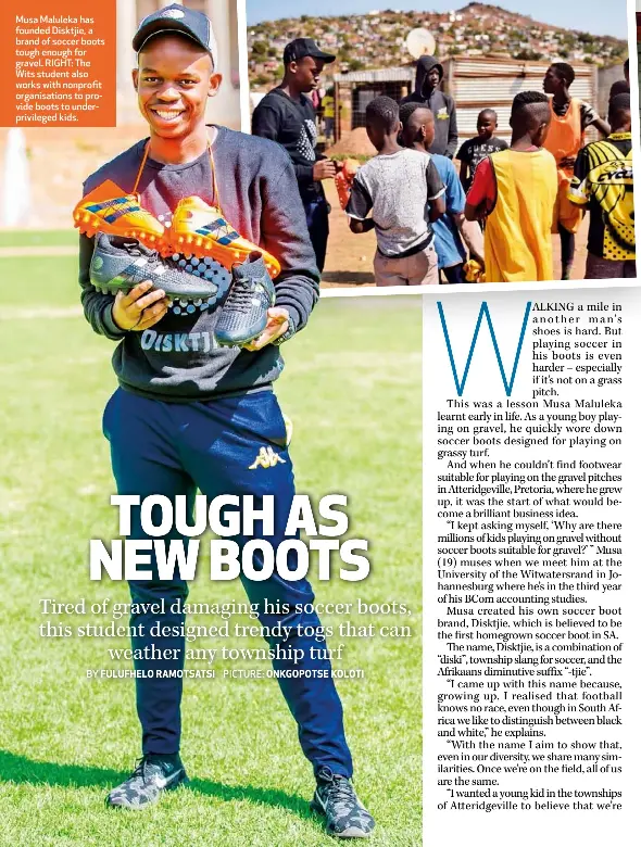 Local student designs township-tough soccer boots - PressReader