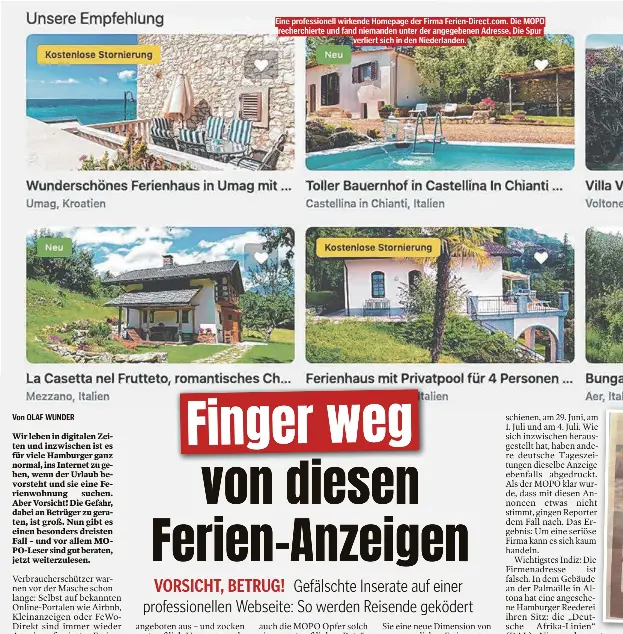 Fi nger weg von diesen Ferien-Anzeigen - PressReader