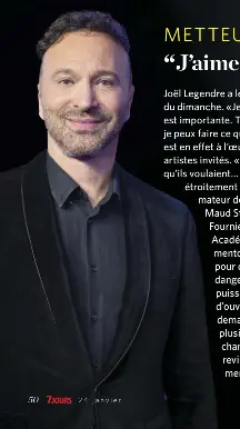 «J’aime ce rôle de mentor» — Joël Legendre - PressReader