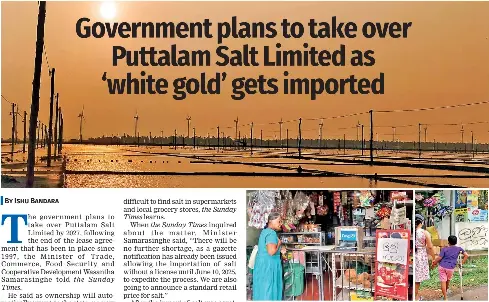 Government plans to take over Puttalam Salt Limited as ‘white gold ...