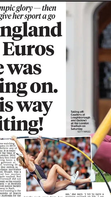 I watched England during the Euros and there was nothing going on. Pole vault is way more ...