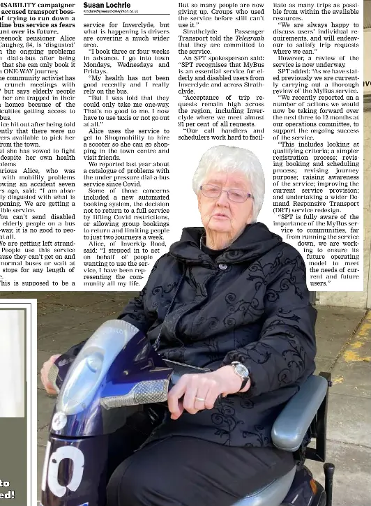 Campaigner ‘disgusted’ at run down bus service - PressReader