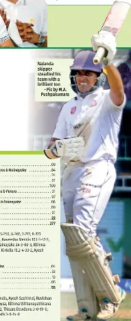 Skipper Vidanage’s ton lift Nalanda - PressReader