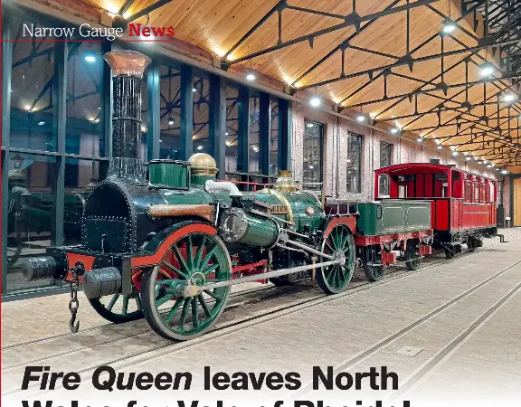 Fire Queen leaves North Wales for Vale of Rheidol - PressReader