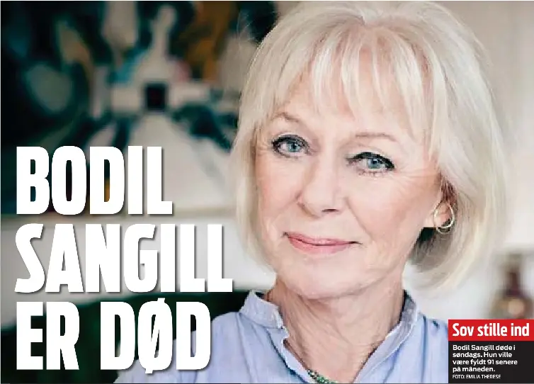 BODIL SANGILL ER DØD - PressReader