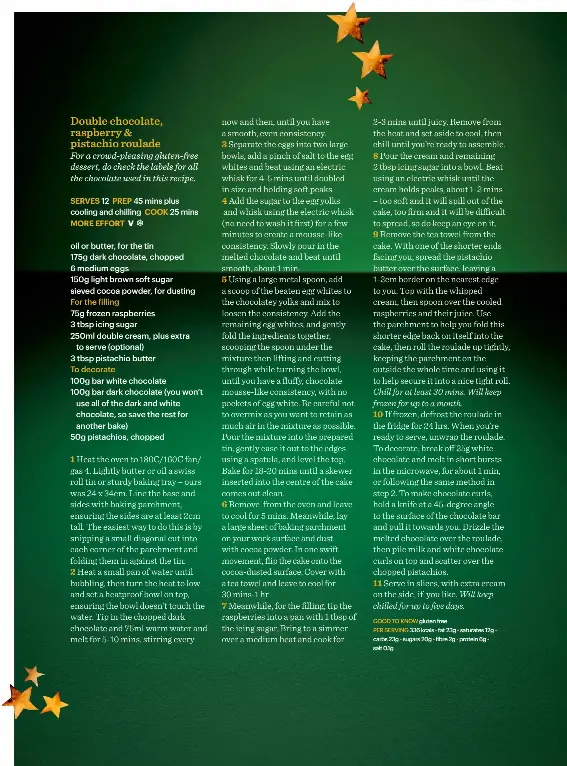 Double chocolate, raspberry & pistachio roulade - PressReader