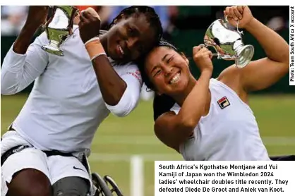 Tennis star flies South African flag high - PressReader
