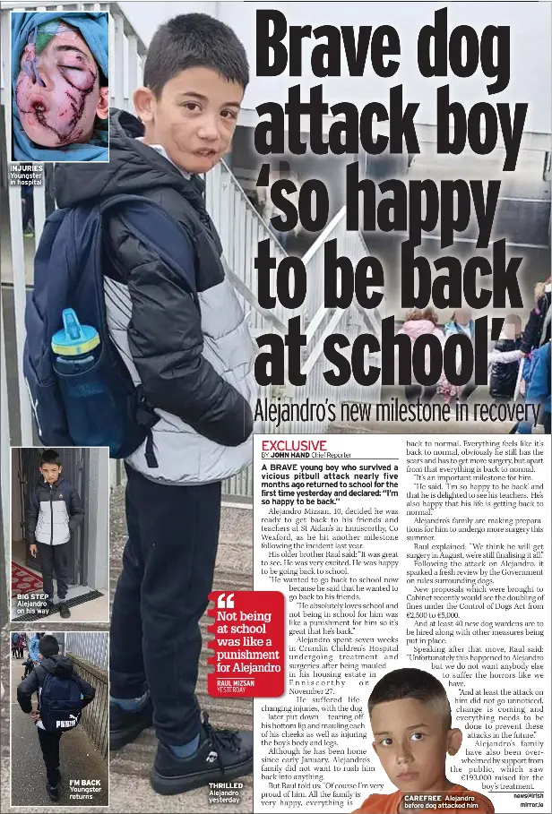 Brave dog attack boy ‘so happy to be back at school’ - PressReader