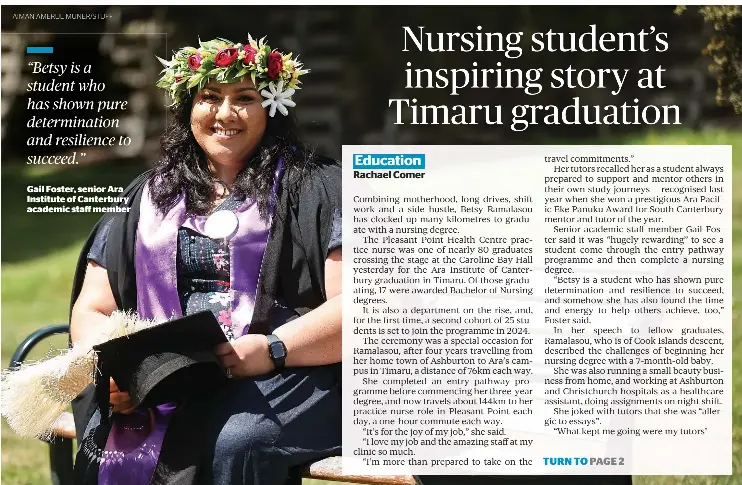 Nursing student’s inspiring story at Timaru graduation - PressReader