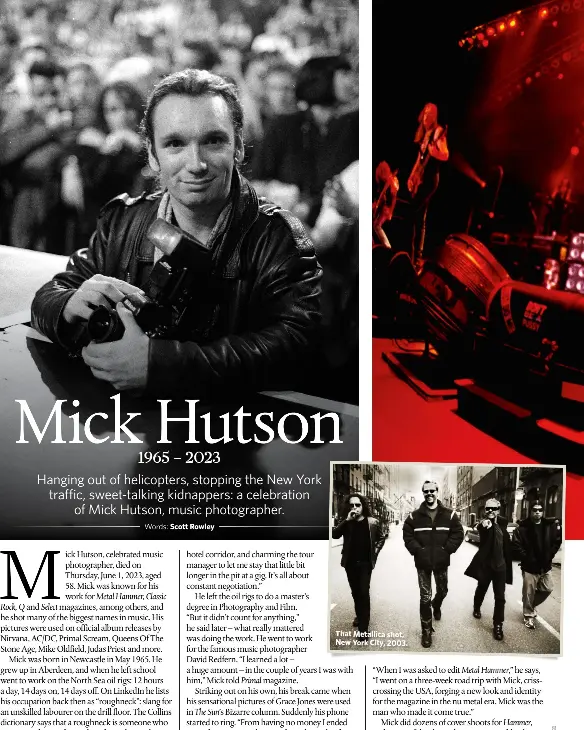 Mick Hutson 1965 – 2023 - PressReader