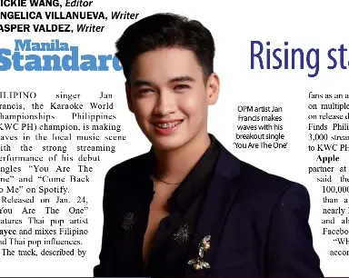 Rising star Jan Francis rides the OPM wave - PressReader