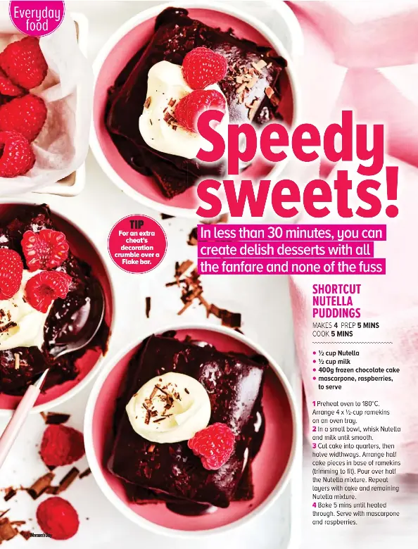 SHORTCUT NUTELLA PUDDINGS - PressReader