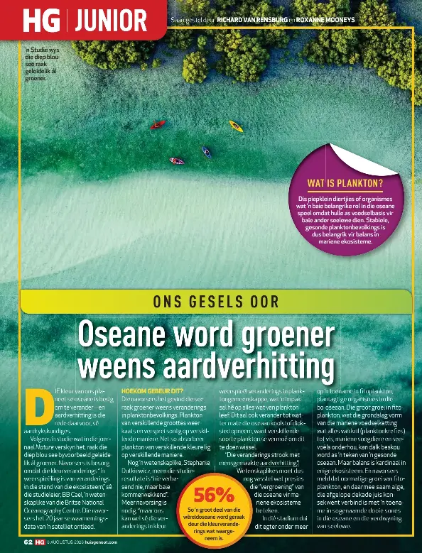 Oseane word groener weens aardverhit­ting - PressReader