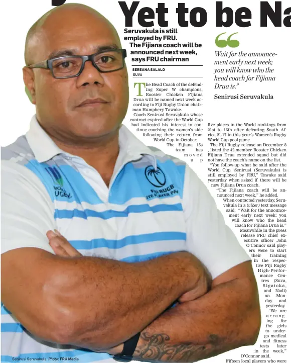 Fijiana Coach Yet to be Named - PressReader