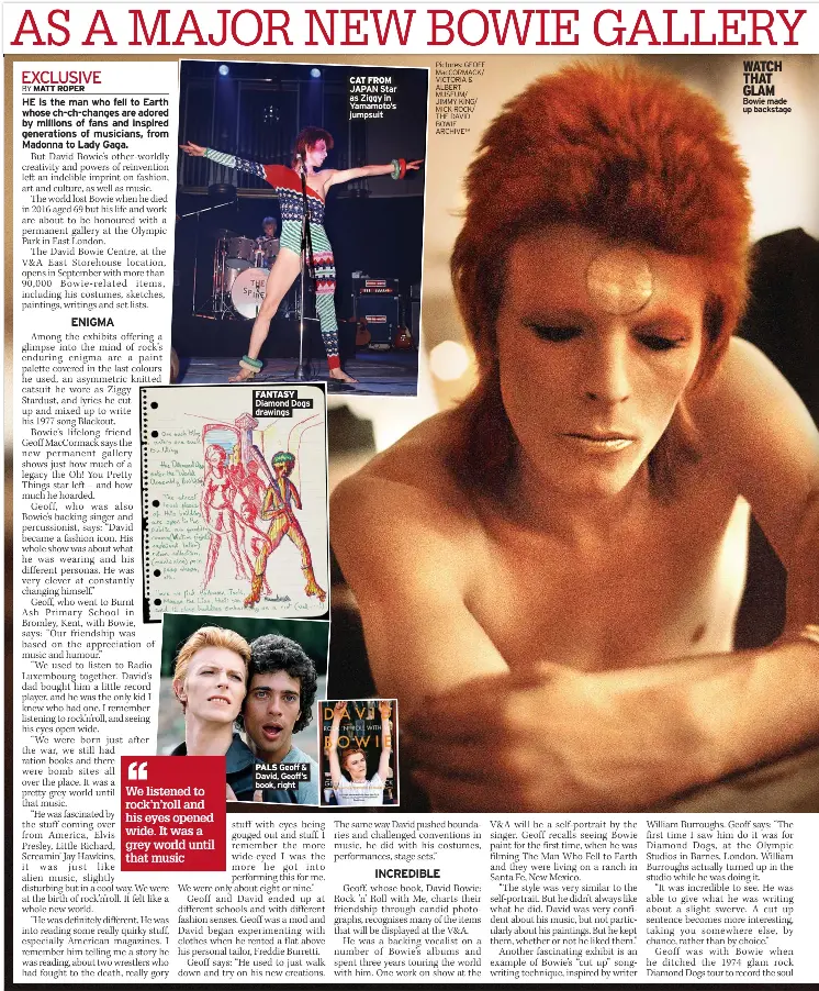 AS A MAJOR NEW BOWIE GALLERY OPENS, HIS OLDEST PAL LOOKS BACK - PressReader