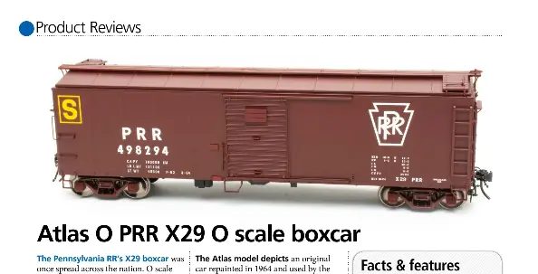 Atlas O PRR X29 O scale boxcar - PressReader