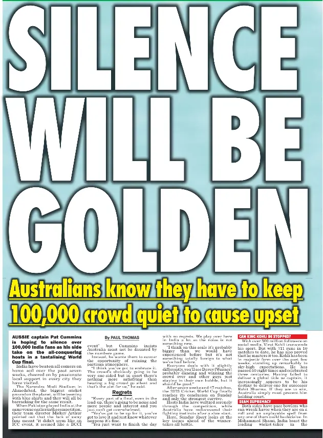 SILENCE WILL BE GOLDEN - PressReader