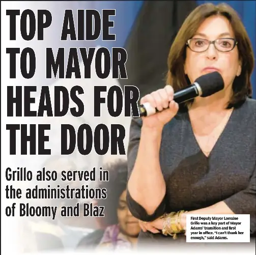 TOP AIDE TO MAYOR HEADS FOR THE DOOR - PressReader