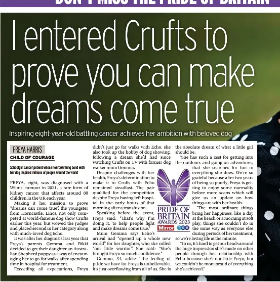 I entered Crufts to prove you can make dreams come true - PressReader