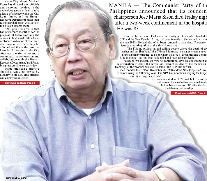 CPP founder Joma dies, 83 - PressReader