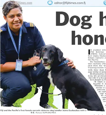 Dog handler honoured - PressReader