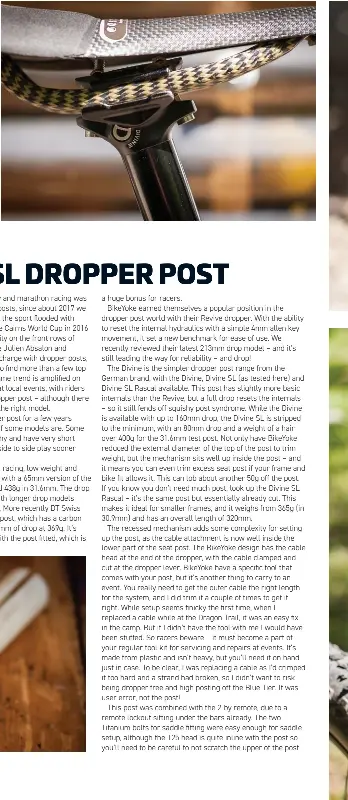 BikeYoke Divine SL dropper post - PressReader
