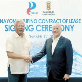 Pagcor, SMC Infrastruc­ture ink lease for Nayong Pilipino property ...
