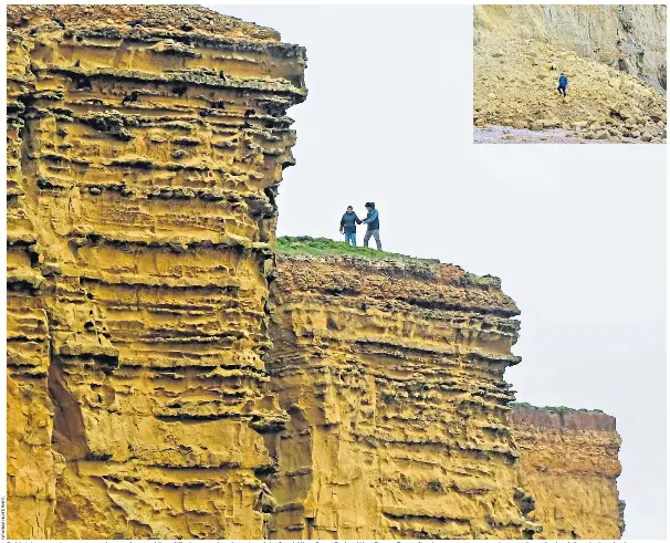 Hikers ignore warnings to steer clear of cliff collapse - PressReader