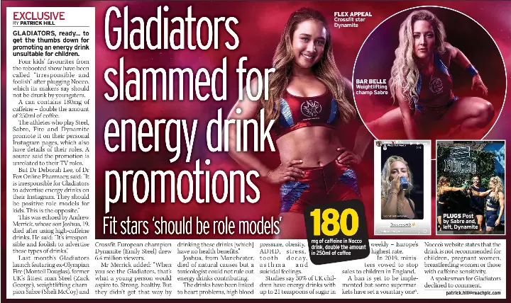 Gladiators slammed for energy drink promotions - PressReader