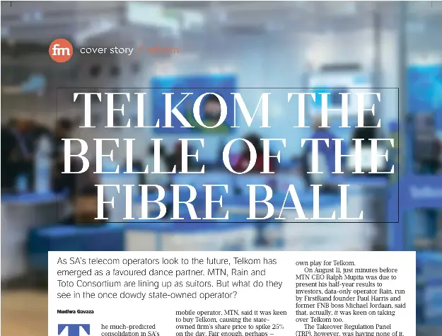 TELKOM THE BELLE OF THE FIBRE BALL - PressReader