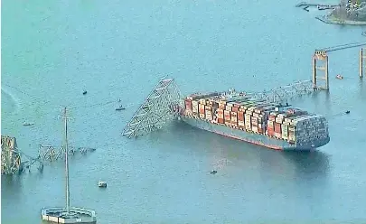 Baltimore bridge collapses after strike - PressReader