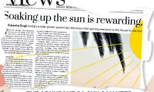 THE ABUNDANT SA SUN CAN KEEP THE LIGHTS ON AND THE WATER HOT - PressReader