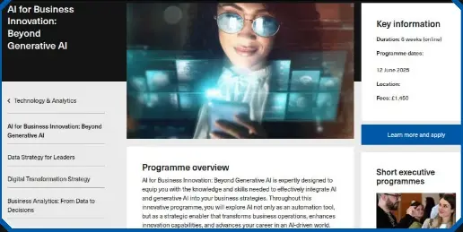 AI for Business Innovation: Beyond Generative AI from Imperial College Business School - PressReader